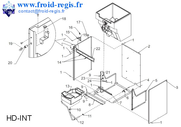 SPARE PARTS ICE MACHINE DISPENSER SCOTSMAN HD22 HD30
